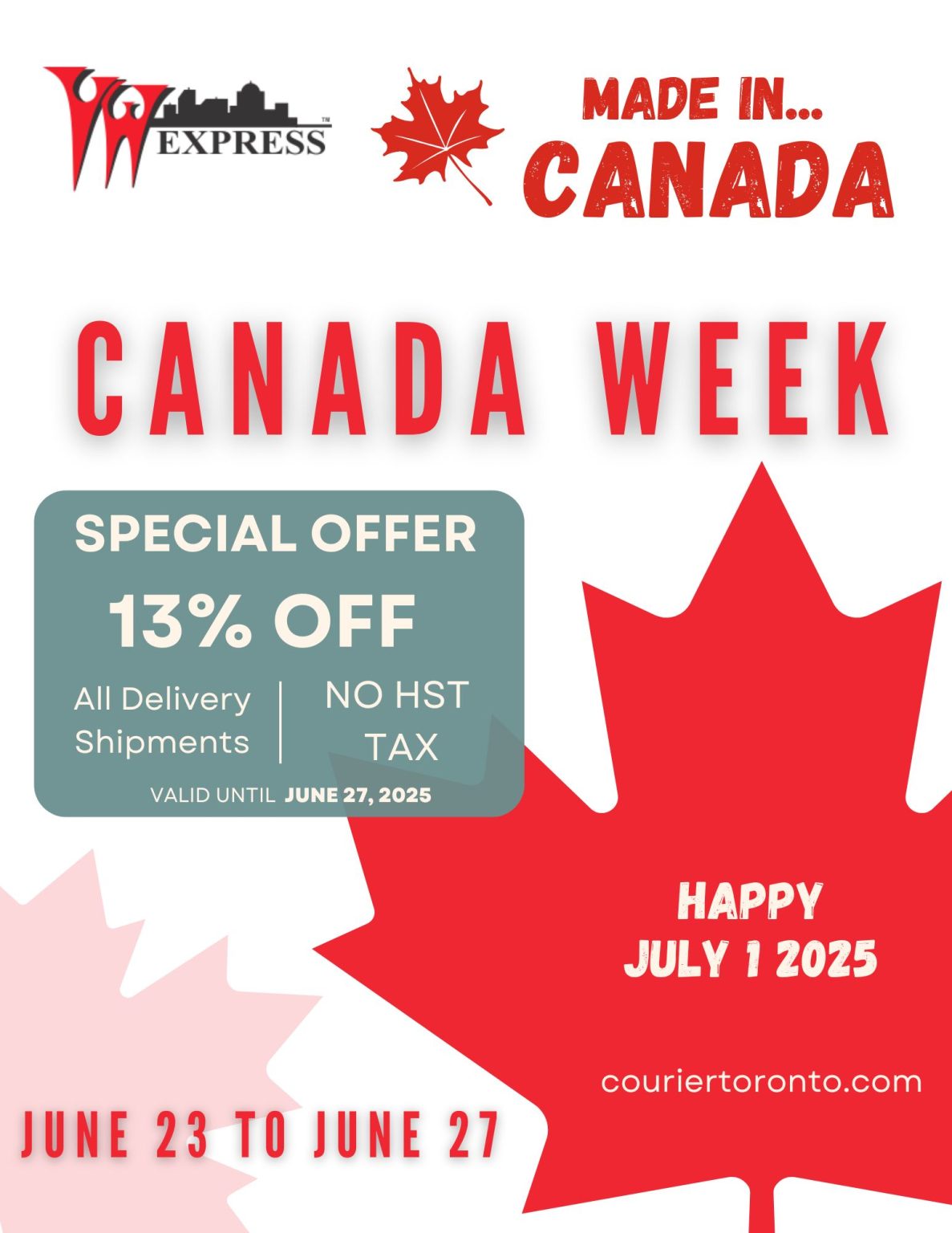 Canada Week 13% Discount